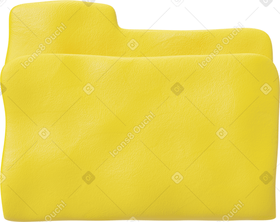3D Yellow folder icon Illustration in PNG, SVG