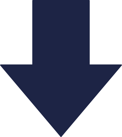 Dark blue down arrow Illustration in PNG, SVG