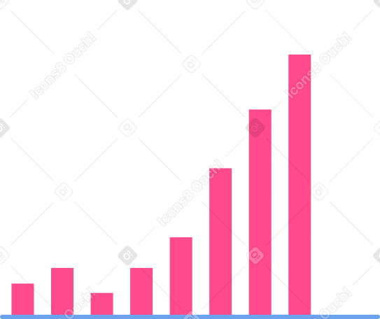 PNG 및 SVG의 Pink charts and graphs 일러스트