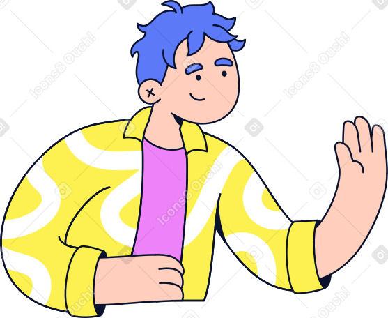 Man rising hand PNG, SVG