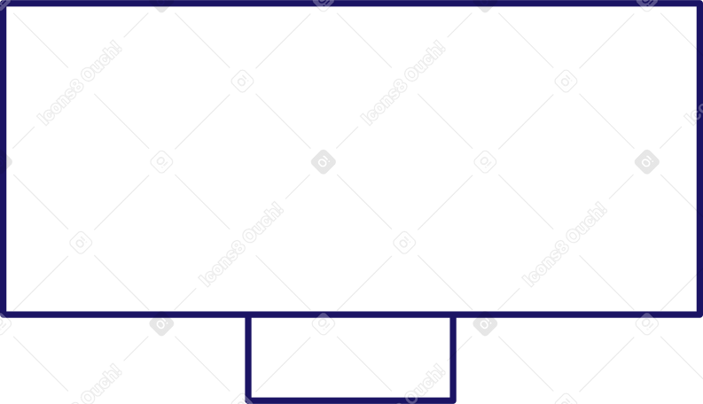 Blank white monitor Illustration in PNG, SVG