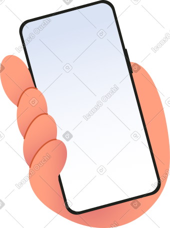 Hand holding smartphone PNG, SVG