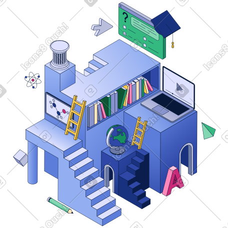 Different types of education or educational ladder PNG, SVG
