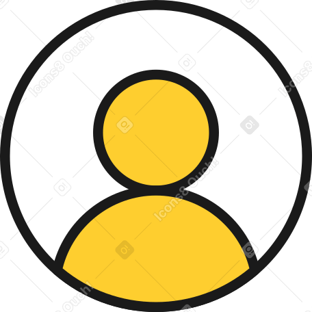 Person icon in circle Illustration in PNG, SVG