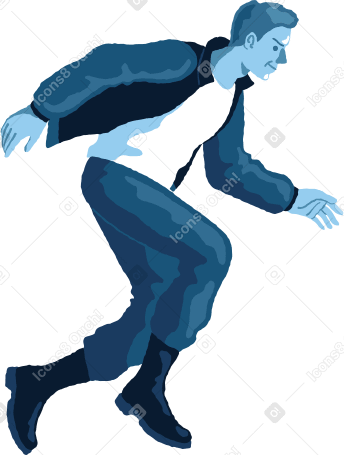 Man jumping side view Grafik als PNG, SVG