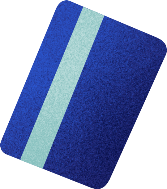 Blue credit card Illustration in PNG, SVG