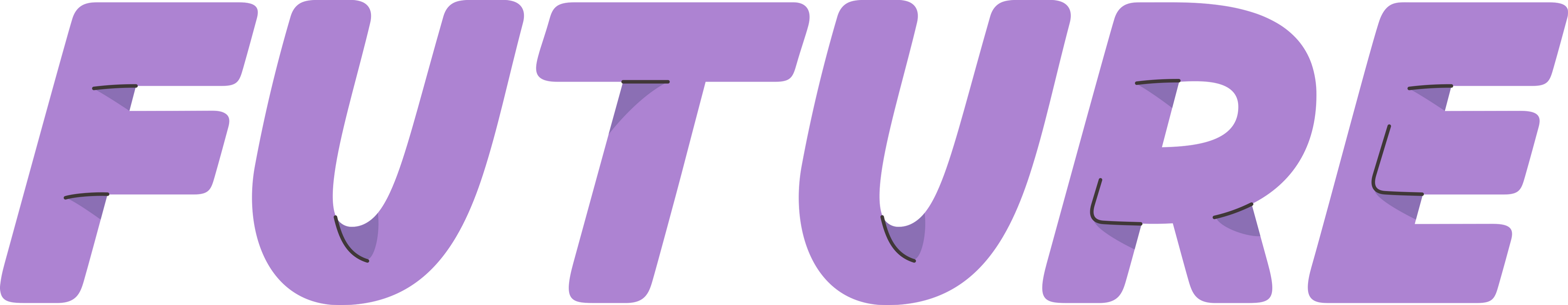 Lettering purple future Illustration in PNG, SVG