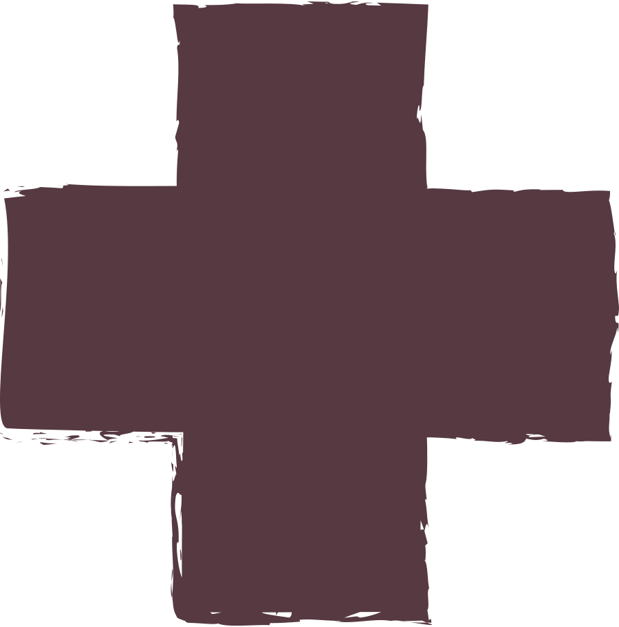 Dark brown cross Illustration in PNG, SVG