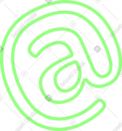 Green at sign PNG, SVG