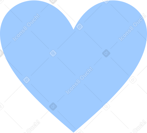 Light blue heart Illustration in PNG, SVG