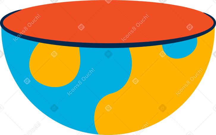 Half of the earth Illustration in PNG, SVG