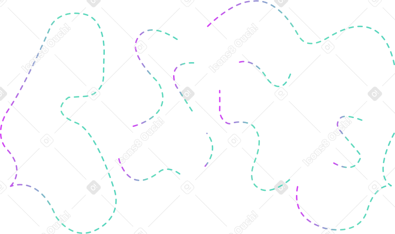 Multicolored dotted line Illustration in PNG, SVG