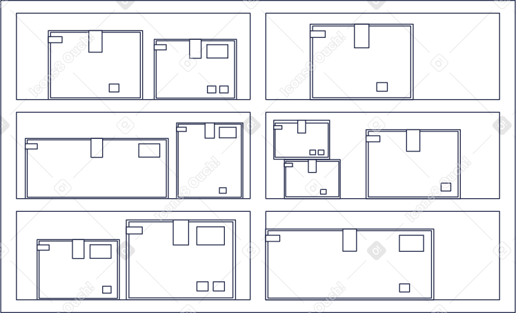 Storage line Illustration in PNG, SVG