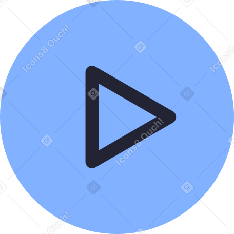 Circle play button blue Illustration in PNG, SVG
