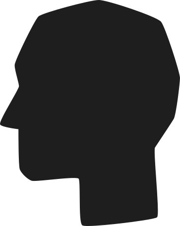 Shadow of human head Illustration in PNG, SVG