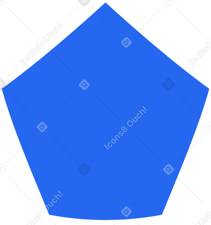 Pentagon blue Illustration in PNG, SVG