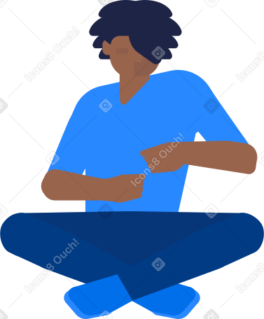 Boy sitting Illustration in PNG, SVG