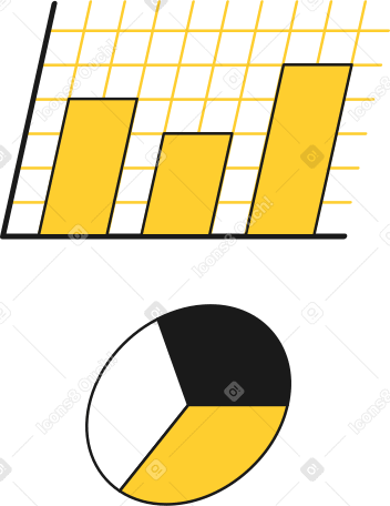Charts at a slant Illustration in PNG, SVG