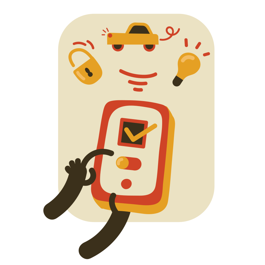 Smart control Illustration in PNG, SVG