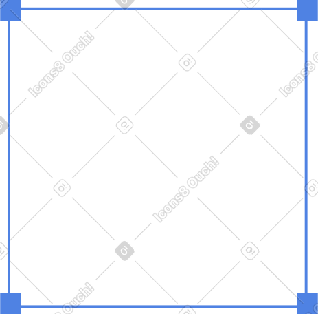Frame with square corners PNG, SVG