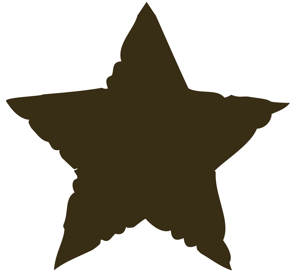 Brown star Illustration in PNG, SVG