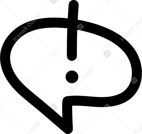 Exclamation mark speech bubble PNG, SVG