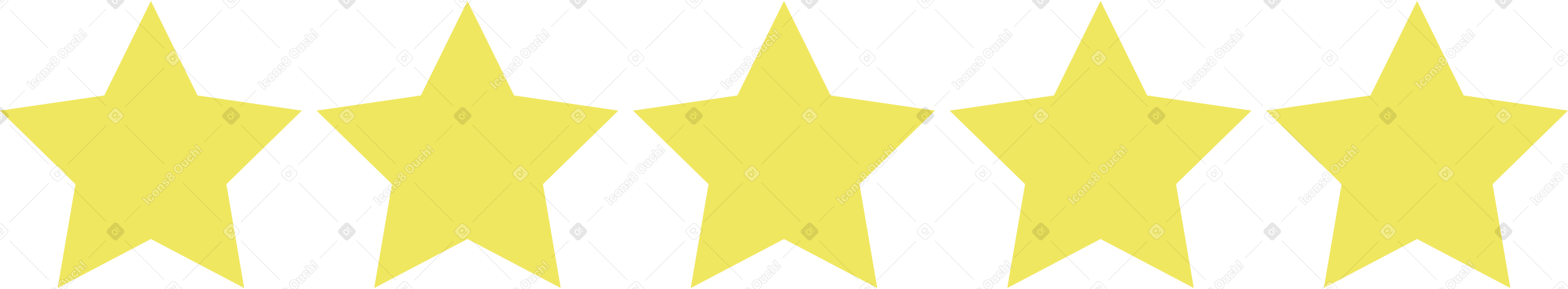 Fünf gelbe sterne Grafik als PNG, SVG
