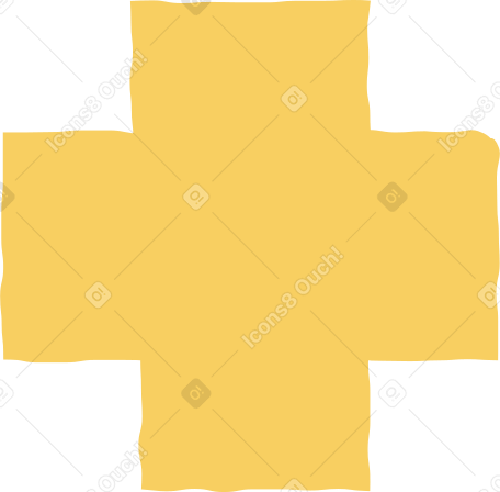 Cross yellow Illustration in PNG, SVG