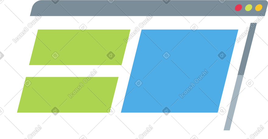 Window with blocks of text PNG, SVG