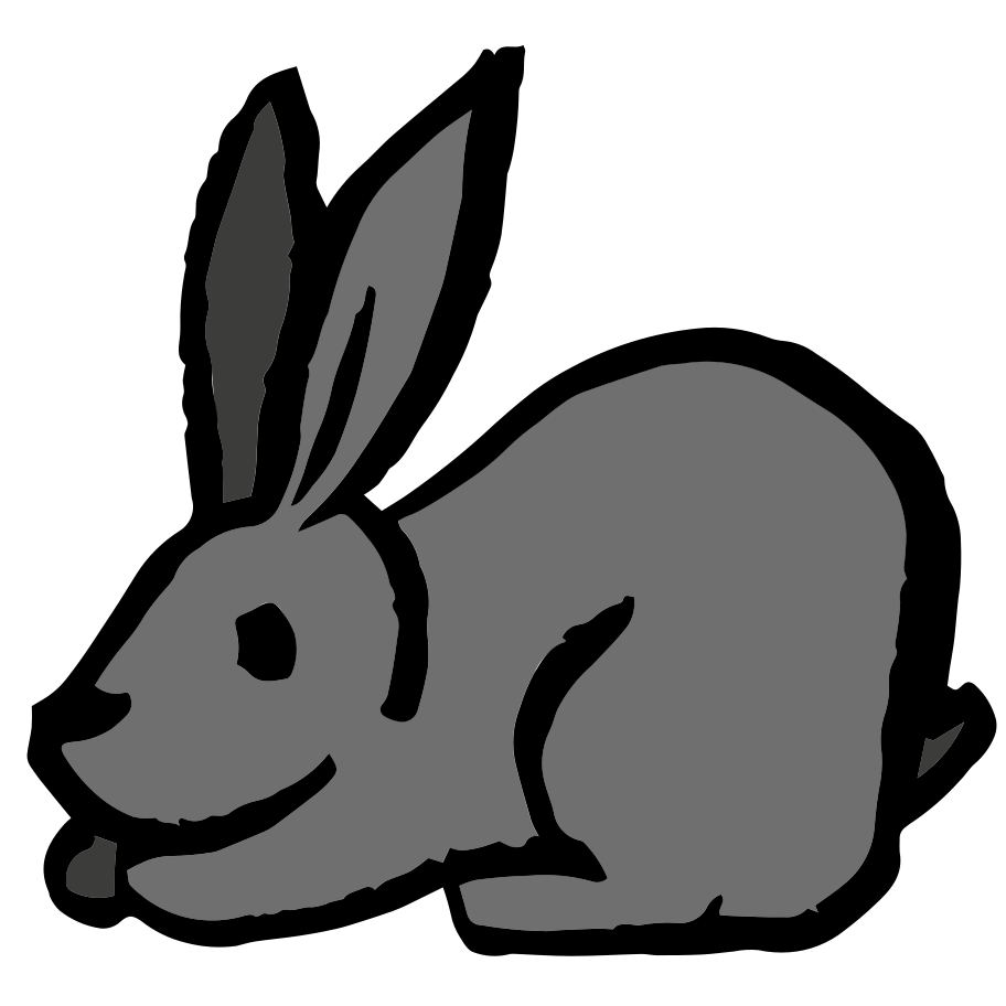 Rabbit lying Illustration in PNG, SVG