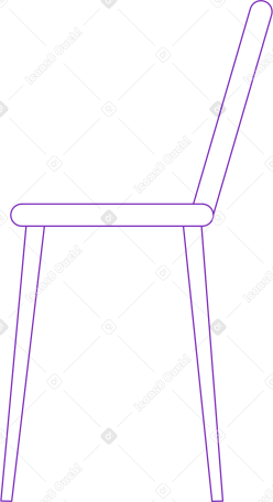 High chair with back Illustration in PNG, SVG