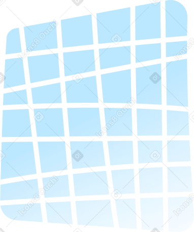 Blue gradient shape with grid PNG, SVG