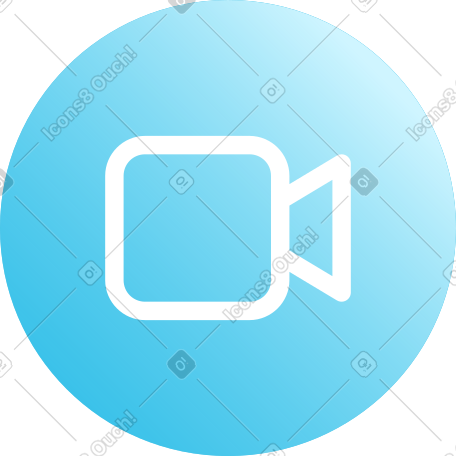 Blue round camera icon PNG, SVG