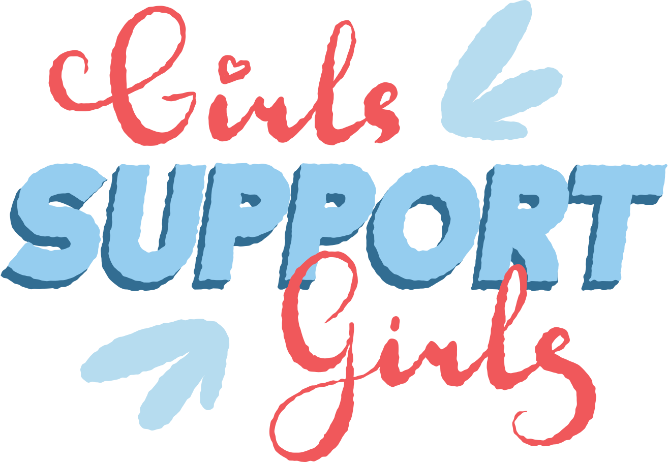 Girls support girls Illustration in PNG, SVG