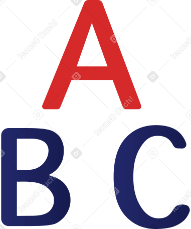 Abc letters Illustration in PNG, SVG