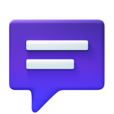 3D comments bubble Illustration in PNG, SVG