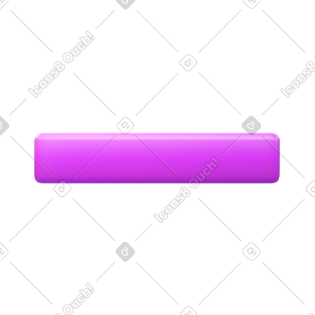 3D purple minus PNG, SVG