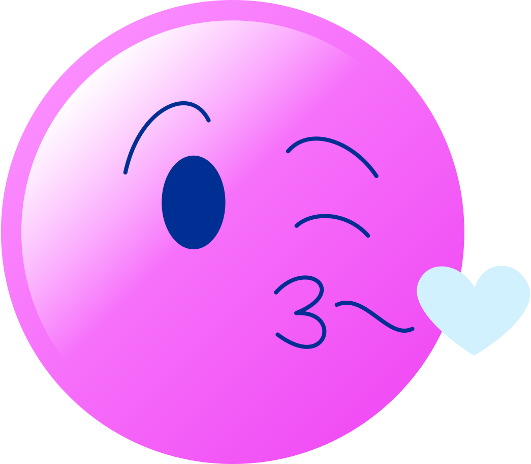 Emoji smooch Illustration in PNG, SVG