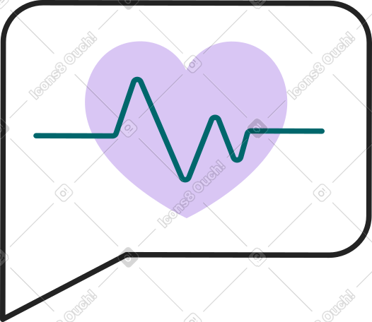 Heart rate monitoring animated illustration in GIF, Lottie (JSON), AE