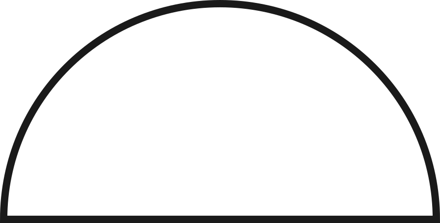 Semicircle Illustration in PNG, SVG
