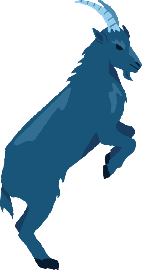 Goat jumping Illustration in PNG, SVG
