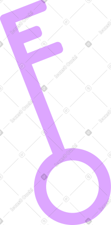 Big purple key PNG, SVG