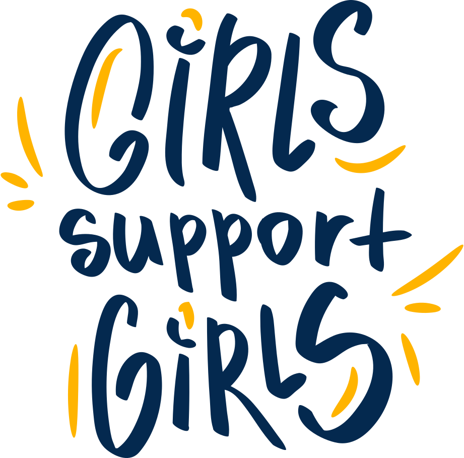 Girls support girls Illustration in PNG, SVG