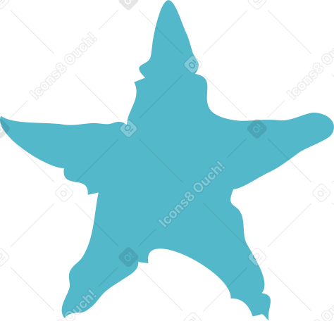 Blue star shape Illustration in PNG, SVG