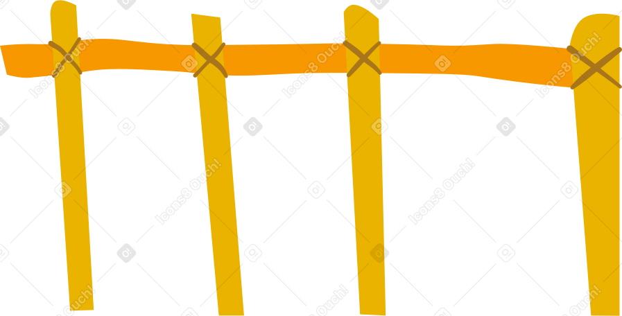 Bamboo fence Illustration in PNG, SVG