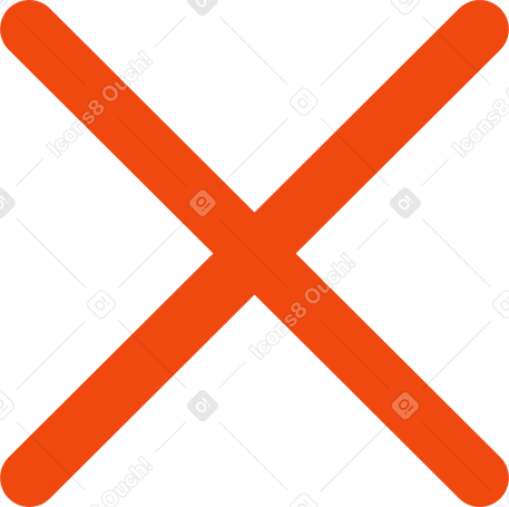 Big red cross Illustration in PNG, SVG