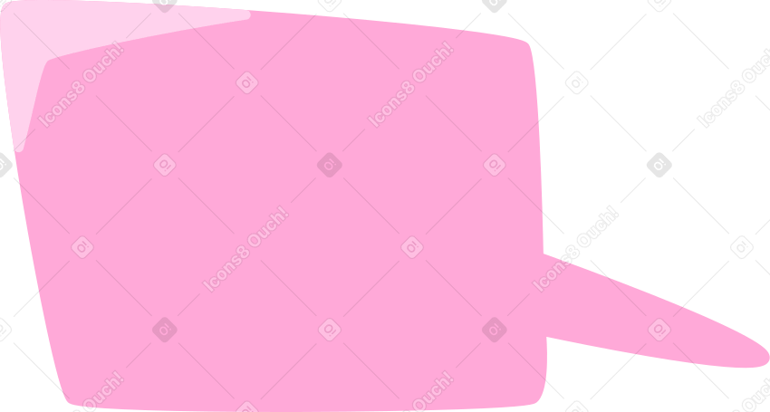 Pink speech bubble Illustration in PNG, SVG