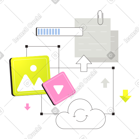 Uploading files to cloud storage PNG, SVG