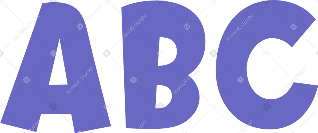 Purple lettering abc Illustration in PNG, SVG