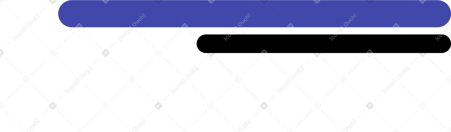 Two blue lines of text Illustration in PNG, SVG